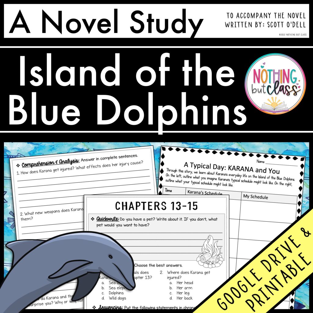 Island of the Blue Dolphins Novel Study | Comprehension and Vocabulary ...
