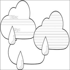 Cloud Shape Book Writing Craft Spring | Made By Teachers