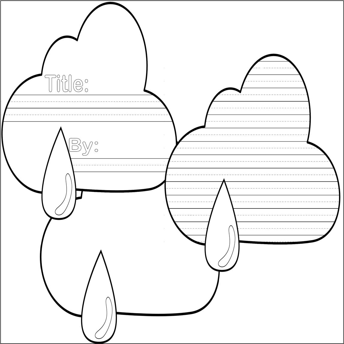 Cloud Shape Book Writing Craft Spring | Made By Teachers