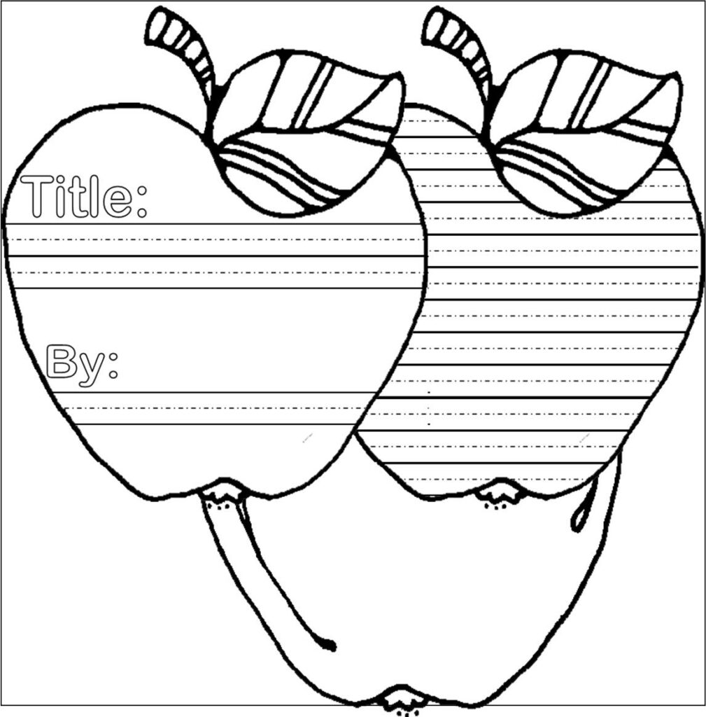 Apple Shape Book Writing Craft Back to School August | Made By Teachers