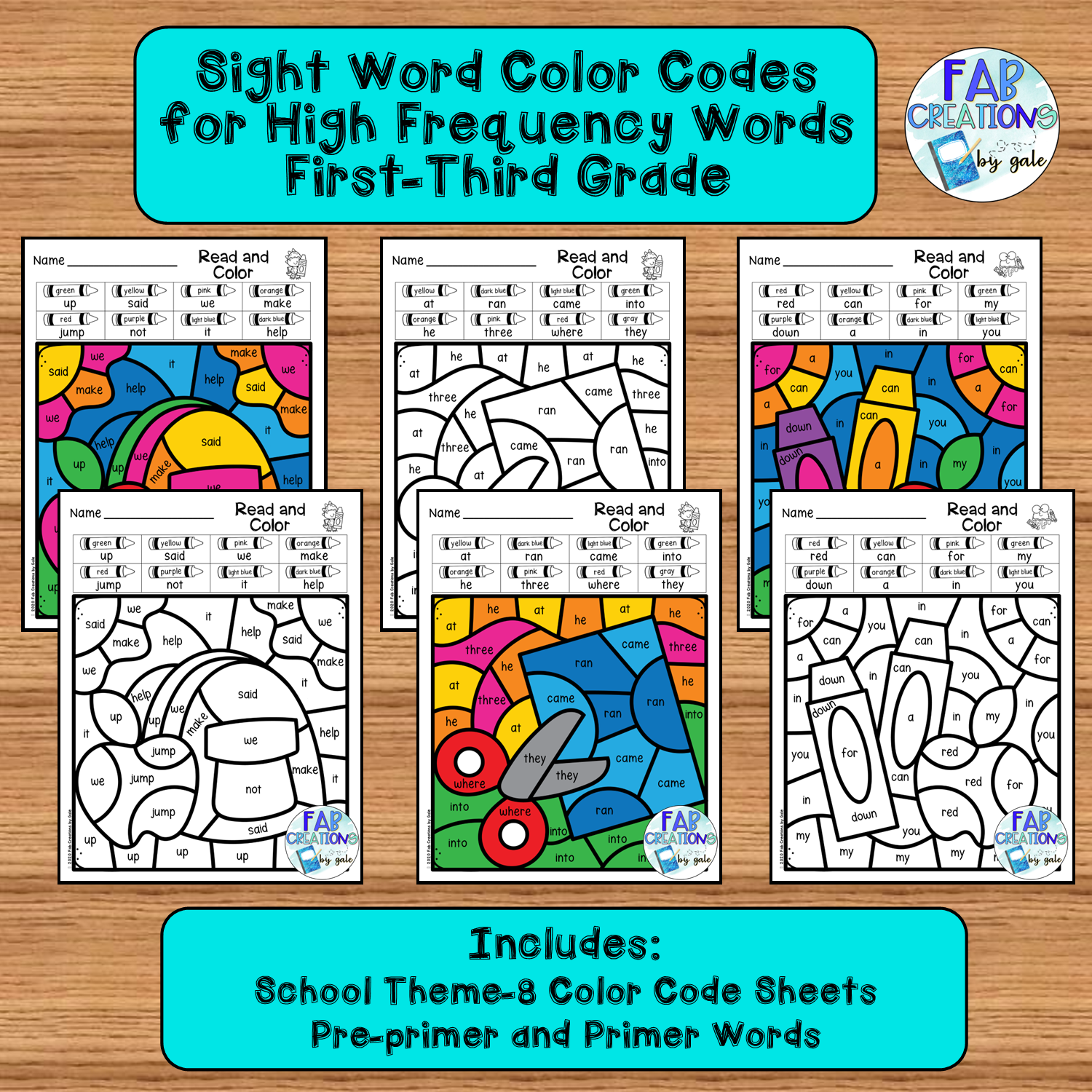 Sight Word Color by Code for High Frequency Words | Made By Teachers