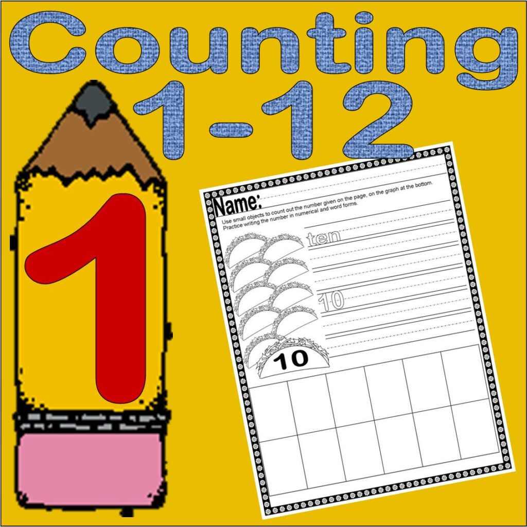 Counting Practice Numbers 1-12 Primary Handwriting Lines (Copy) | Made ...