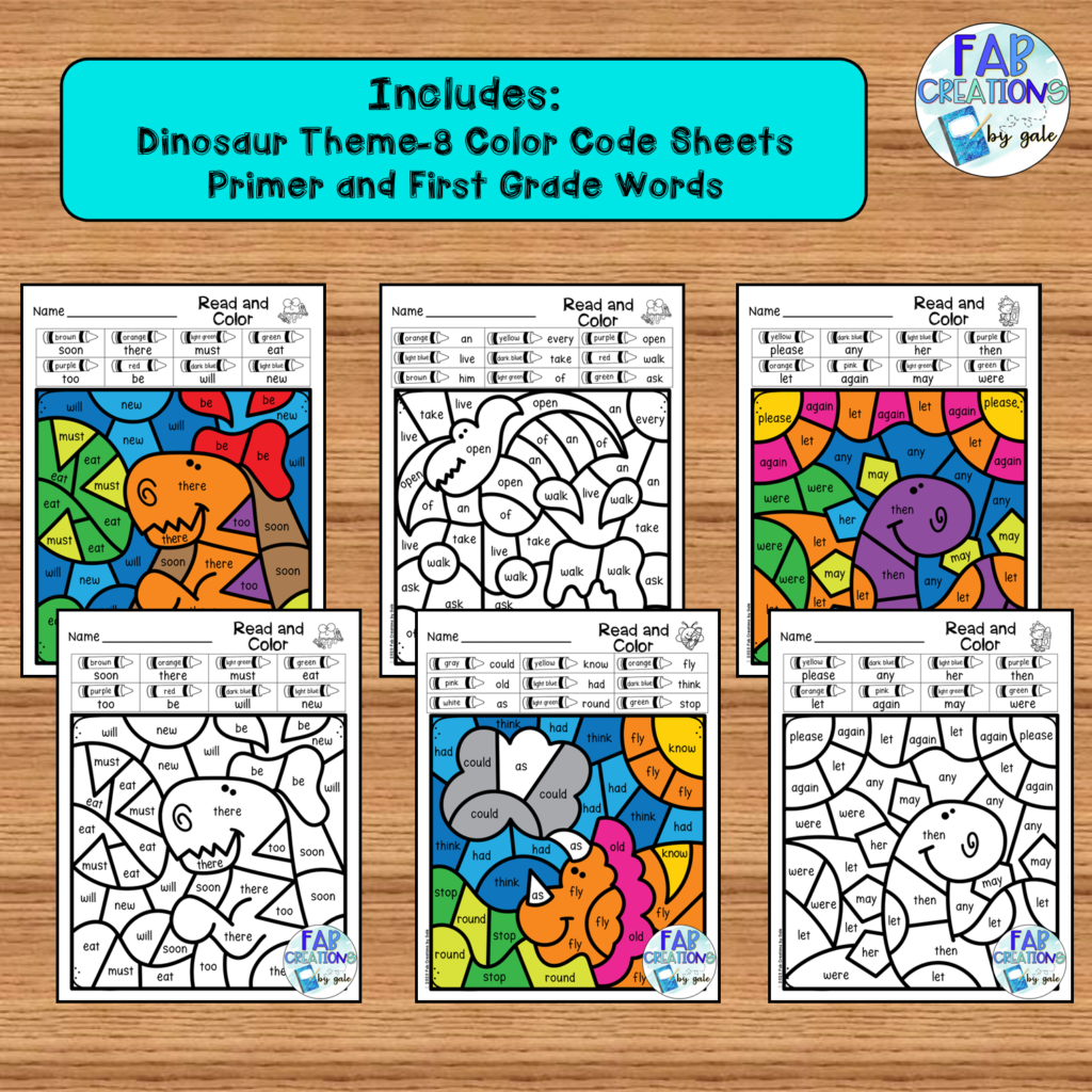 Sight Word Color by Code for High Frequency Words | Made By Teachers