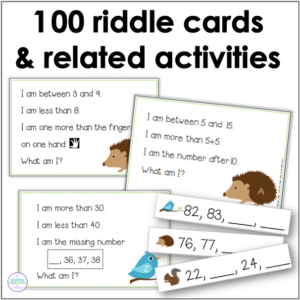 Kindergarten Number Sense Math Riddle Activities - Spiral Review | Made ...