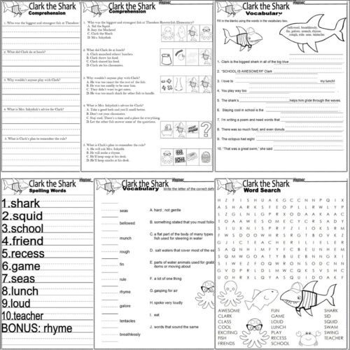 Clark the Shark Book Companion Reading Comprehension | Made By Teachers