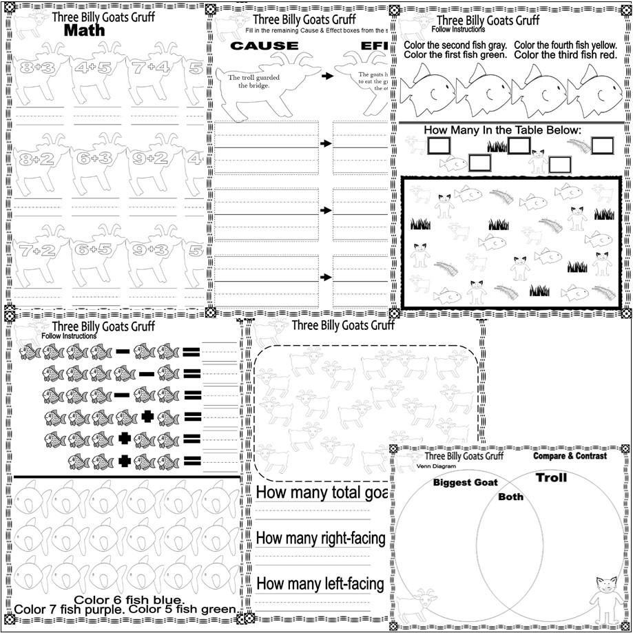 The Three Billy Goats Gruff Book Companion Reading Comprehension | Made ...