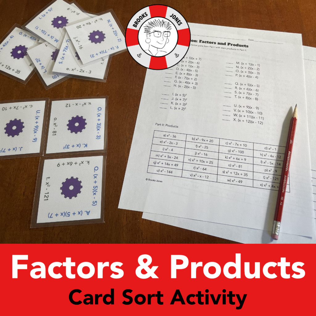 Polynomial Factors & Products Card Sort Activity | Made By Teachers
