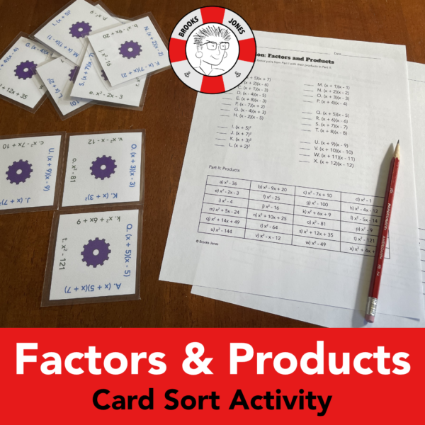Polynomial Factors & Products Card Sort Activity | Made By Teachers