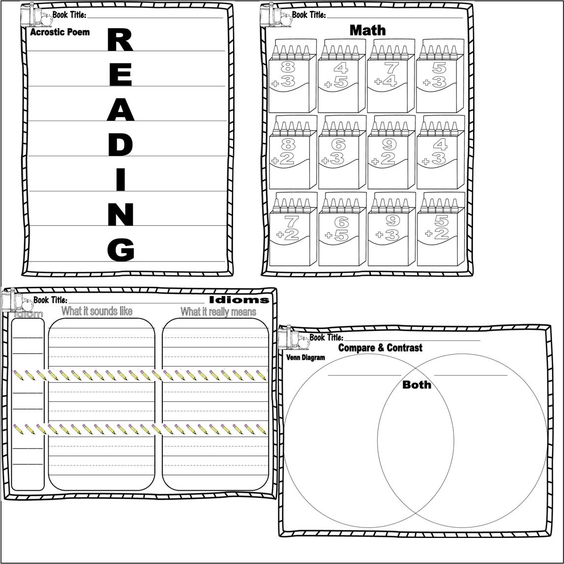 Neutral Outline Any Book Study Companion Reading Response Literacy ...
