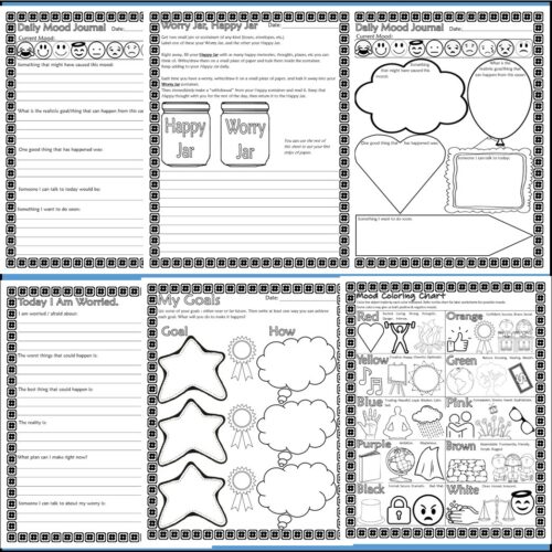Worry Journal Coping Skills Writing & Activities for anxiety | Made By ...