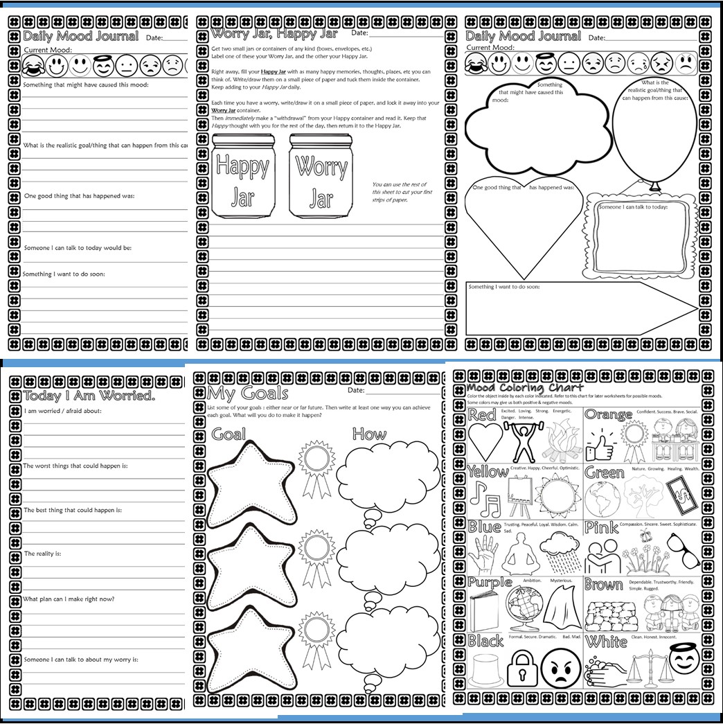 Worry Journal Coping Skills Writing & Activities for anxiety | Made By ...