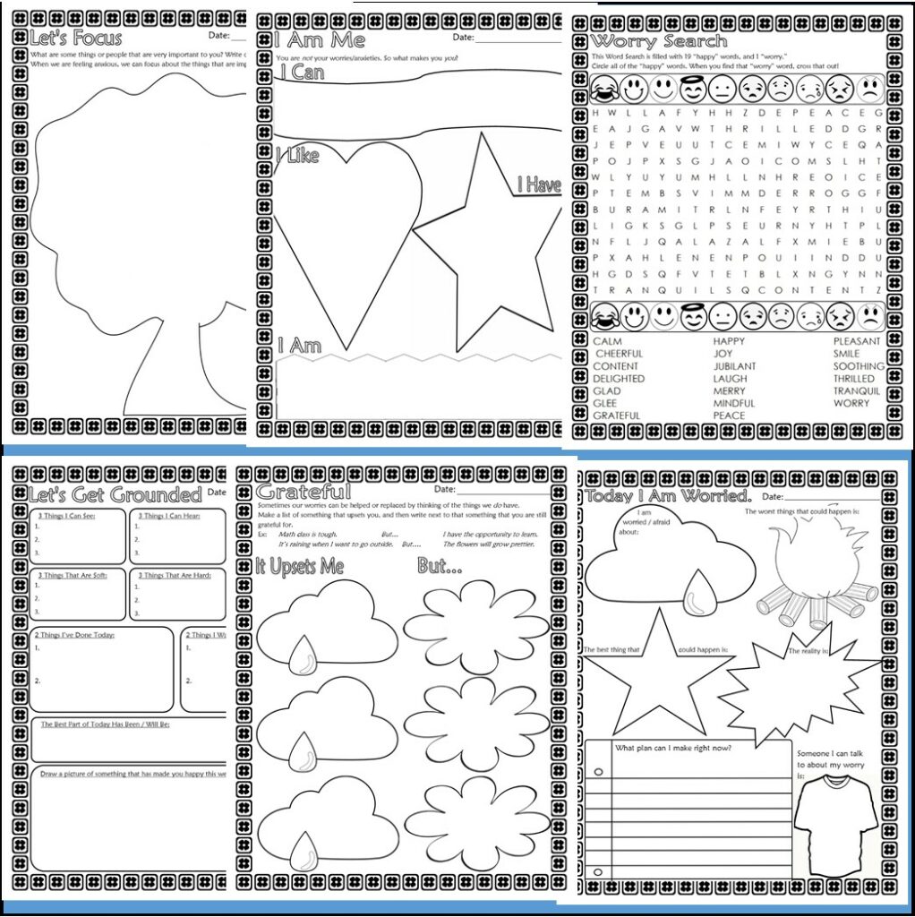 Worry Journal Coping Skills Writing & Activities for anxiety | Made By ...