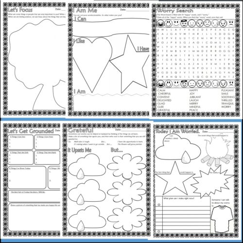 Worry Journal Coping Skills Writing & Activities for anxiety | Made By ...