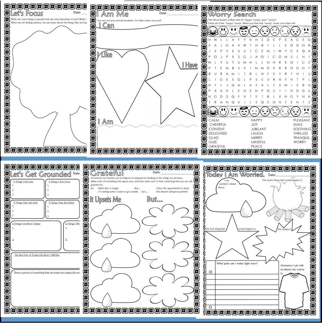 Worry Journal Coping Skills Writing & Activities for anxiety | Made By ...