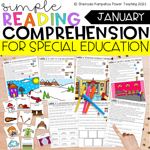 Spring Reading Comprehension Questions for Special Education April ...