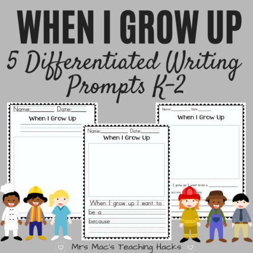 When I Grow Up Writing Prompts K-2 | Made By Teachers
