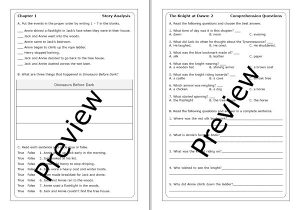 Magic Tree House "The Knight at Dawn" worksheets | Made By Teachers