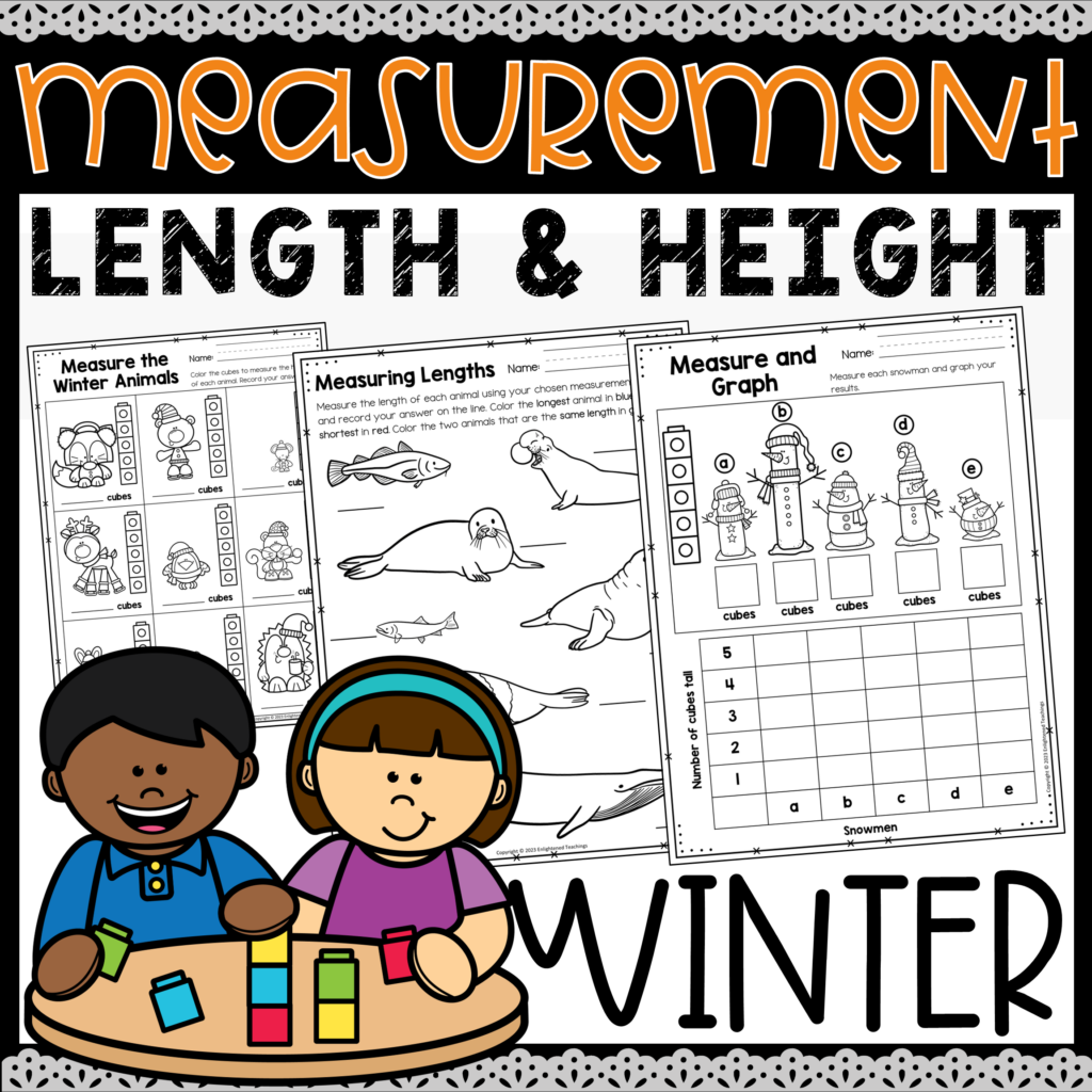 Winter Measurement Activities BUNDLE Measurement Worksheets, Task Cards ...