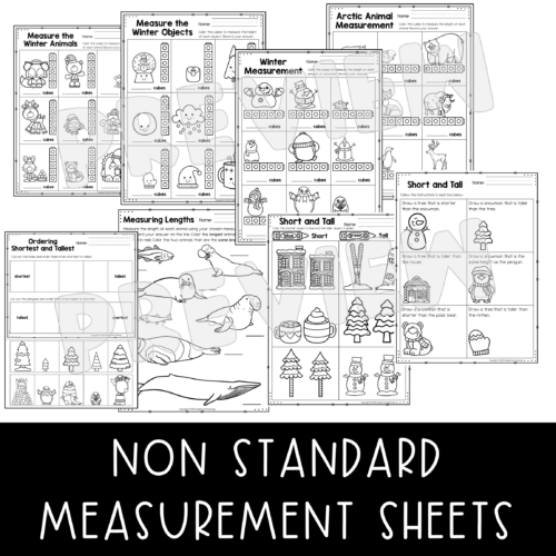 Winter Measurement Activities BUNDLE Measurement Worksheets, Task Cards ...