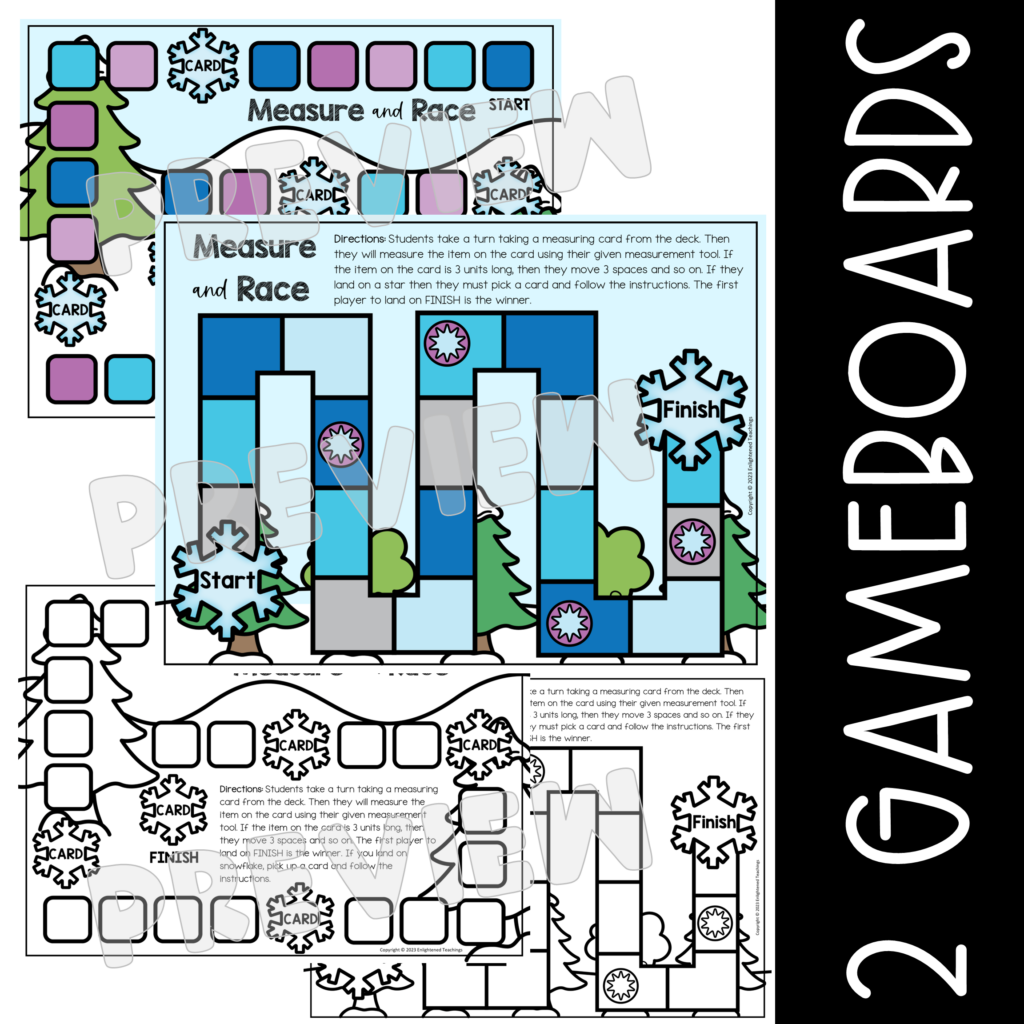 Winter Measurement Activities BUNDLE Measurement Worksheets, Task Cards ...