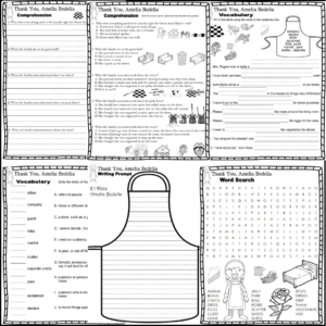 Thank You, Amelia Bedelia Book Companion Reading Comprehension ...