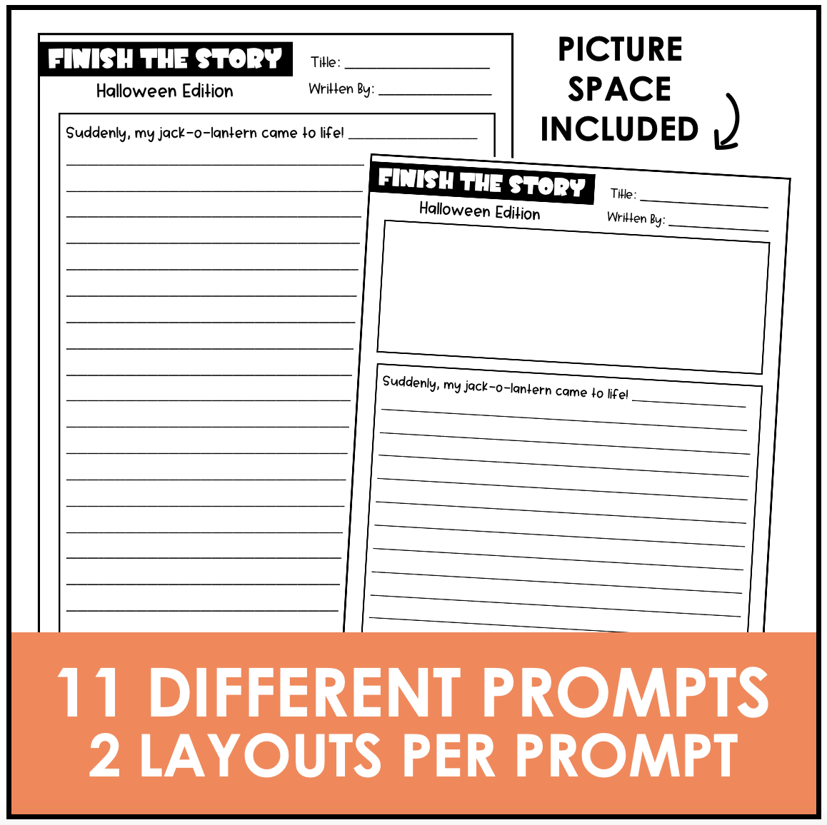 Halloween Writing Activity Finish the Story Creative Writing Prompts ...