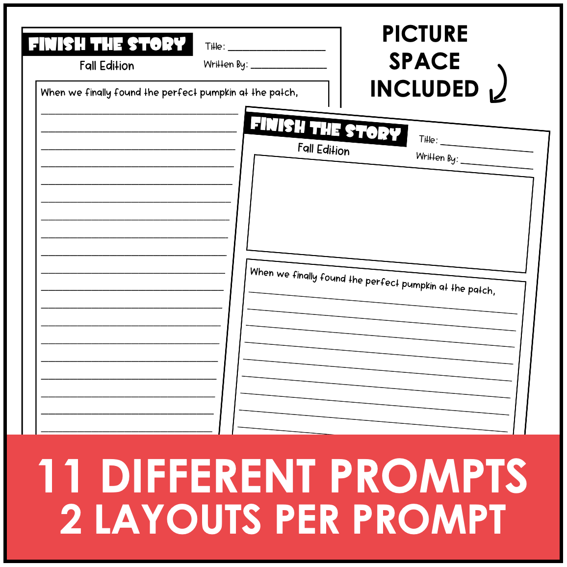 Fall Writing Activity Finish the Story Creative Writing Prompts | Made ...