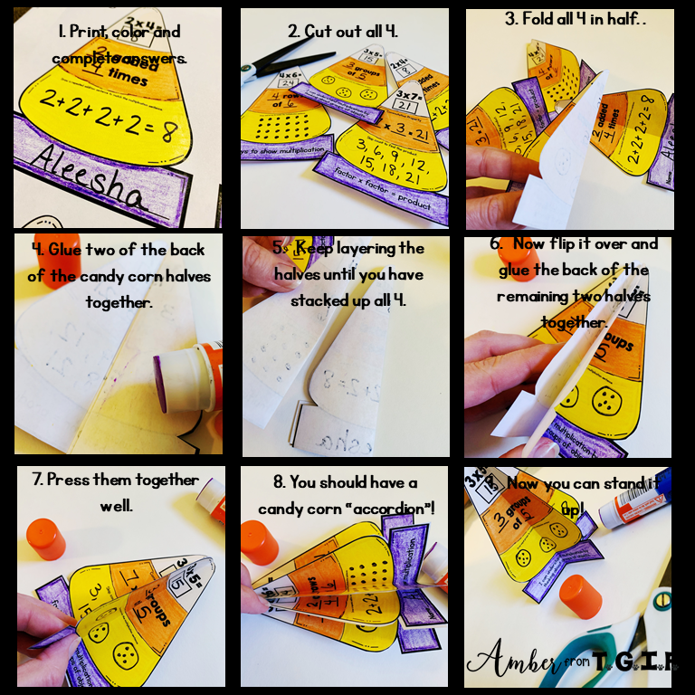 Multiplication Practice Strategies | Candy Corn Math Craft | Made By ...