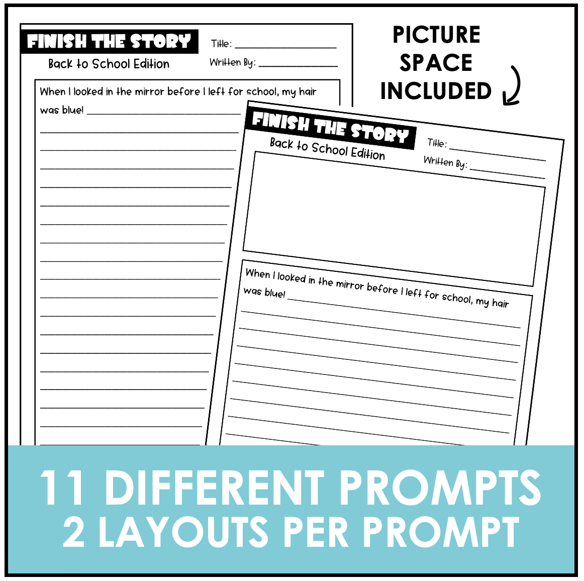 Back to School Writing Activity Finish the Story Creative Writing ...