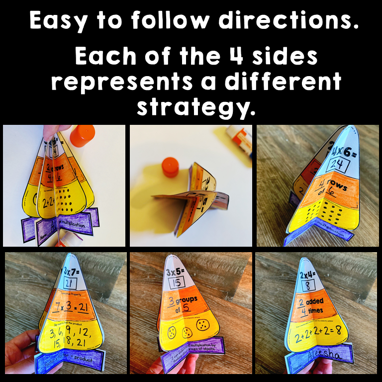 Multiplication Practice Strategies | Candy Corn Math Craft | Made By ...