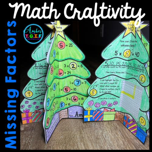 Missing Factors | Unknown Factors | Christmas Math Craft ...