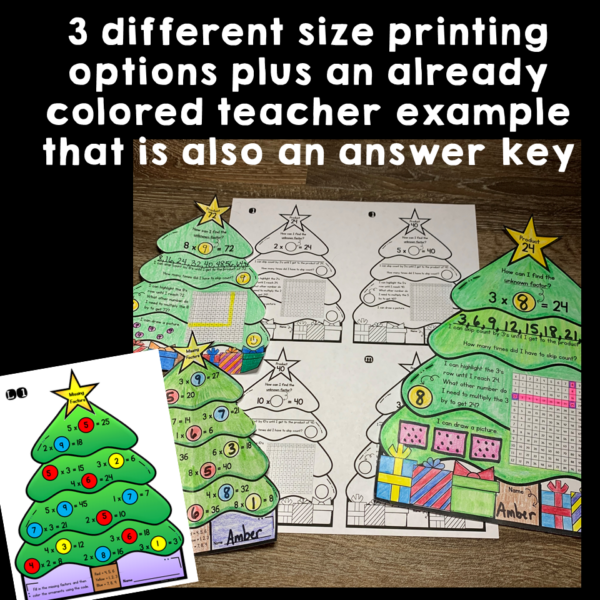 Missing Factors | Unknown Factors | Christmas Math Craft ...