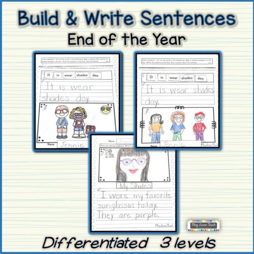 Sentence Writing | End of Year Scrambled Sentences | Made By Teachers