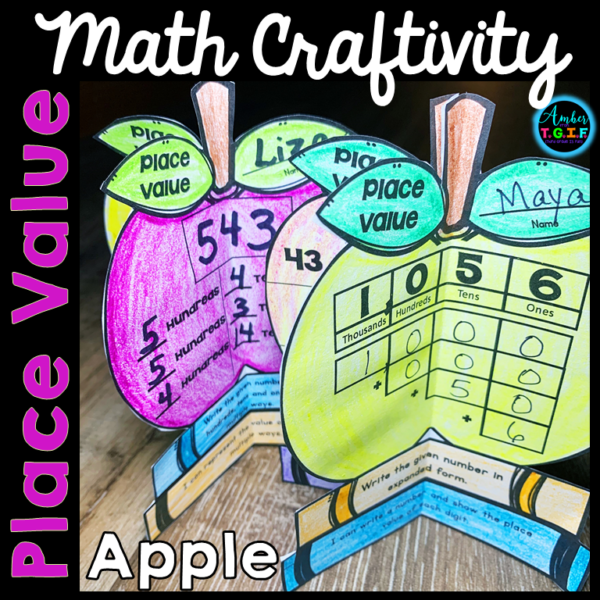 Math Craft Place Value Activities - Apple Math Craft | Made By Teachers