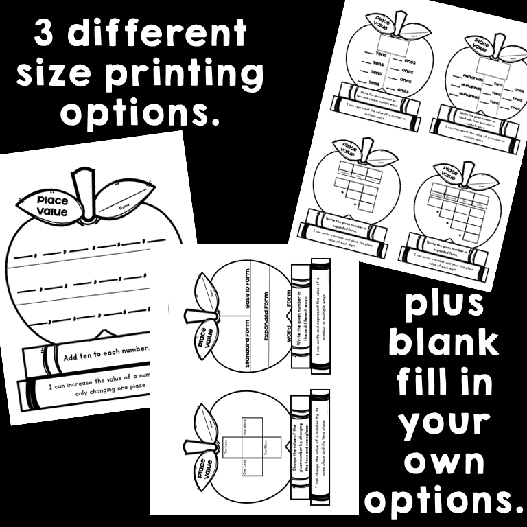 Math Craft Place Value Activities - Apple Math Craft | Made By Teachers