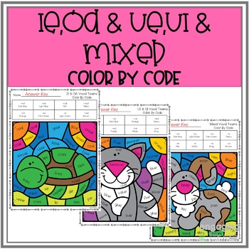 Vowel Teams Color by Code | Made By Teachers