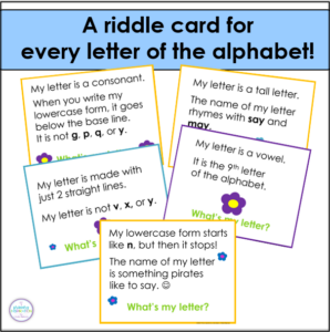 Alphabet Riddles for Letter Fluency and Critical Thinking | Made By ...