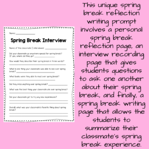 Spring Break Reflection & Peer Interview | Made By Teachers