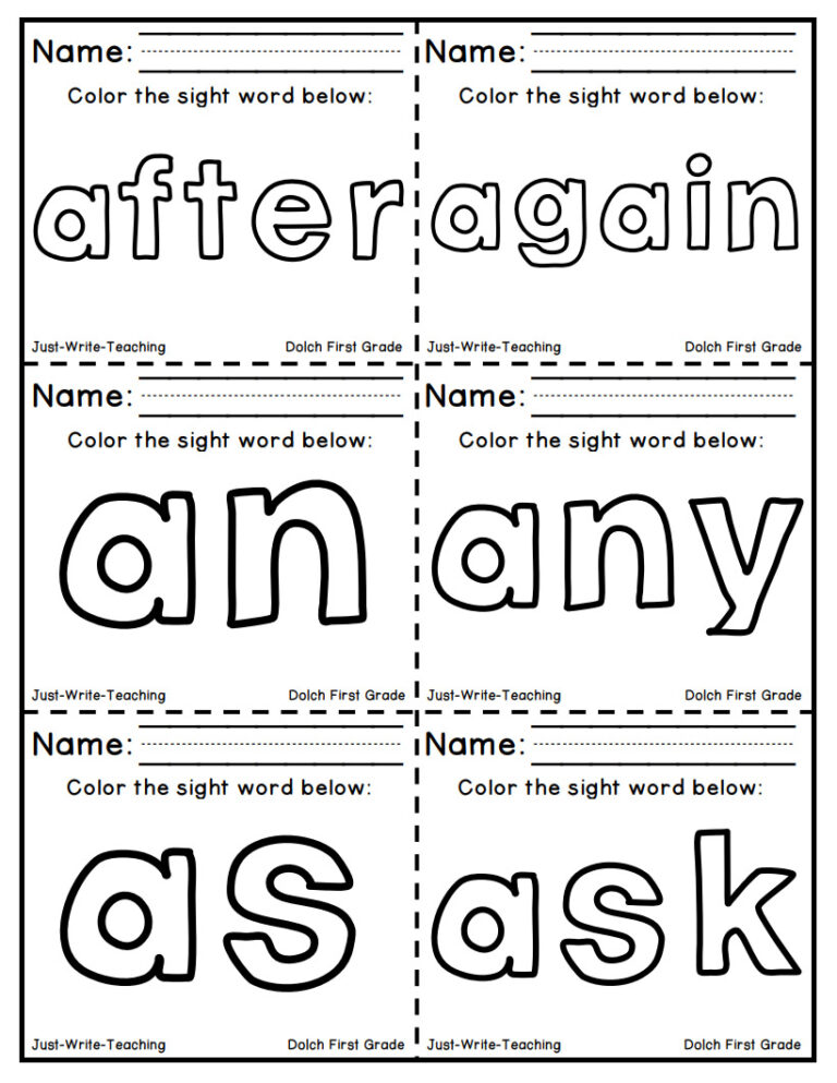 First Grade Sight Word Task Cards | Made By Teachers