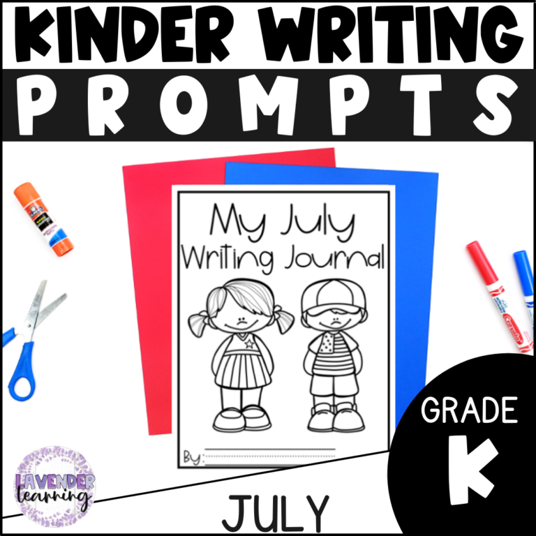 July Writing Prompts for Kindergarten and 1st Grade - Summer Writing ...