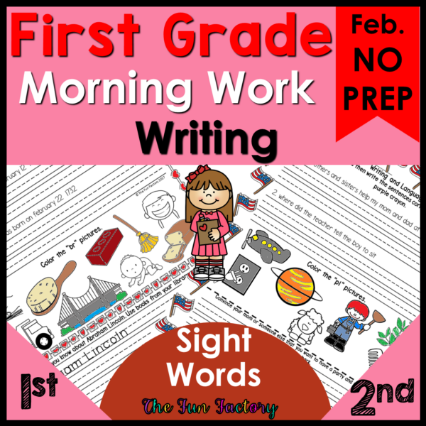 1st Grade Morning Work - February - Morning Work 1st Grade - NO PREP ...