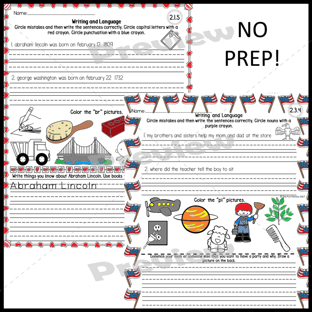 1st Grade Morning Work - February - Morning Work 1st Grade - NO PREP ...