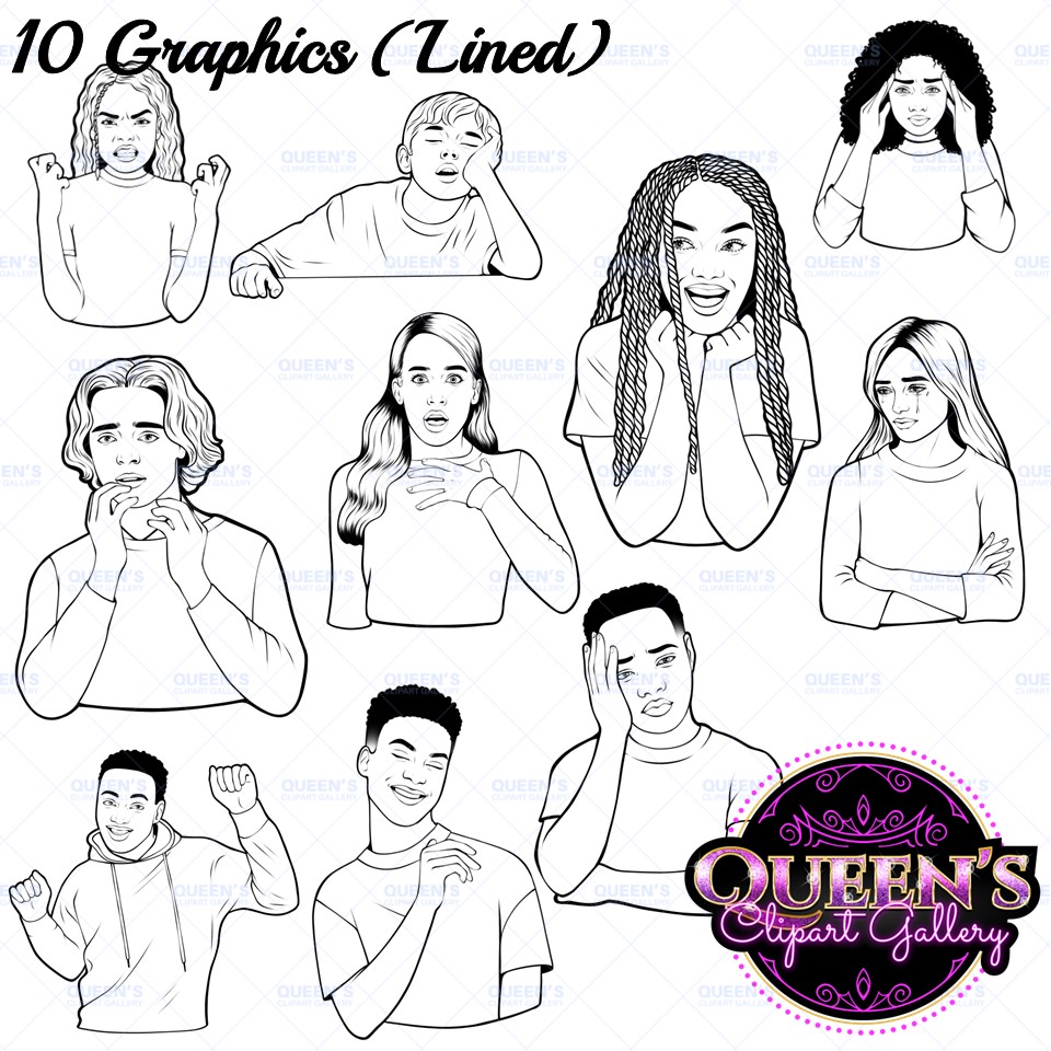 Emotional Teenagers Clipart, Teen Emotions Clipart, Teenagers Clipart ...