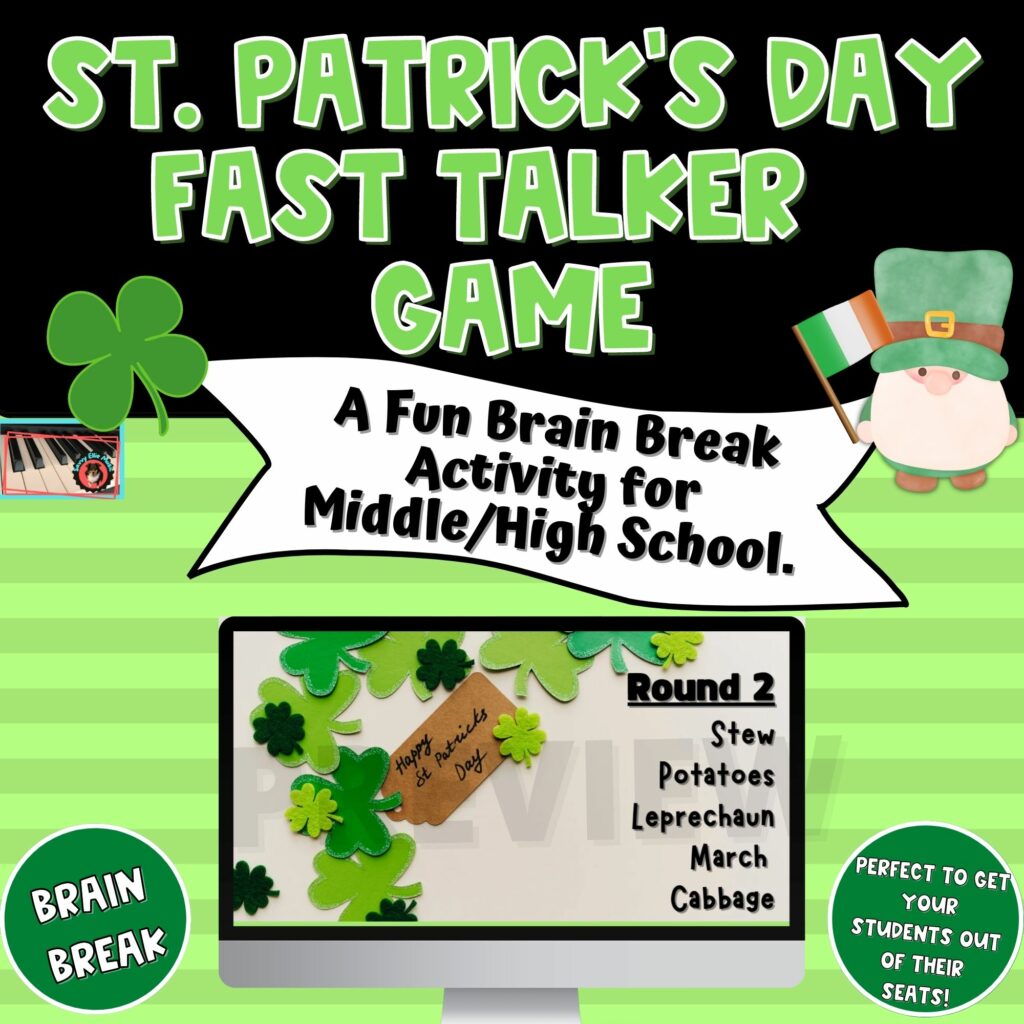 St. Patrick's Day Fast Talker Game- Brain Break Activity | Made By Teachers