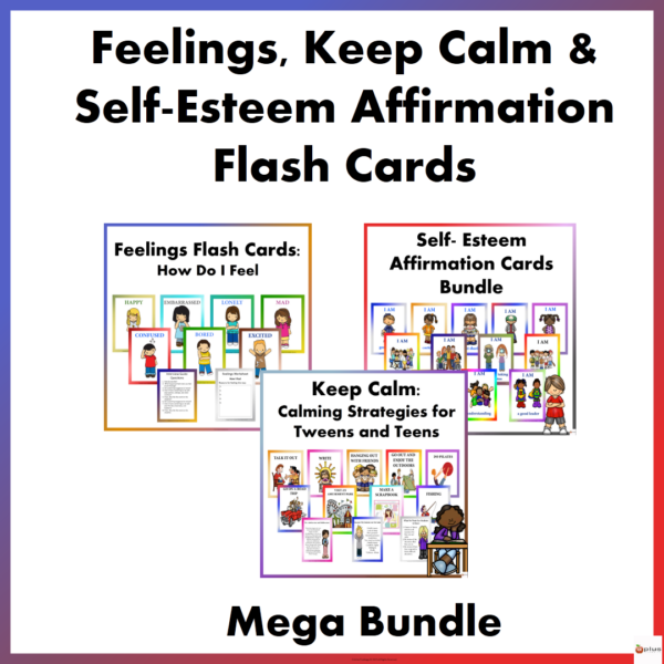Feelings, Keep Calm,Self-Esteem, and Resilience Flash Cards Ultra ...