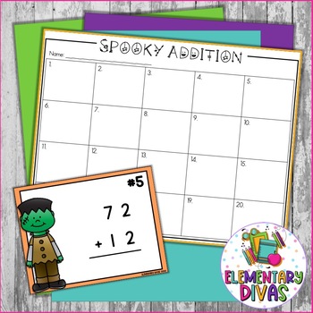 2 Digit Addition Halloween Task Cards | Made By Teachers
