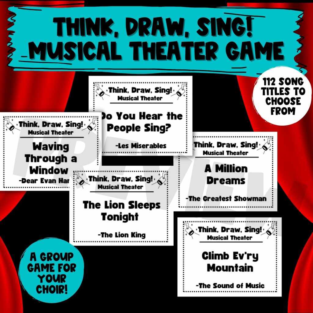 Think, Draw, Sing! A Musical Theater Singing Game for Choirs | Made By ...