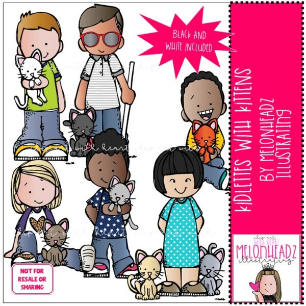Kidlettes clipart with kittens MINI by Melonheadz | Made By Teachers