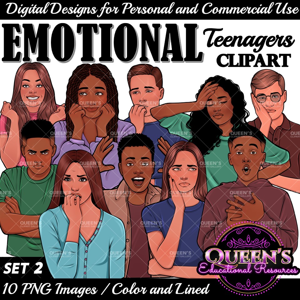 Emotional Teenagers Clipart, Teen Emotions Clipart, Teenagers Clipart ...