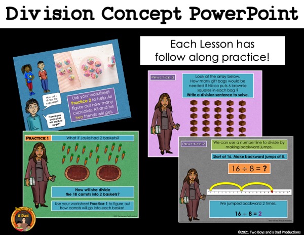 Division PowerPoint with Worksheet Printables | Made By Teachers